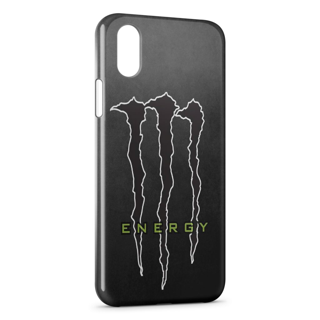 Coque iPhone X & XS Monster Energy Logo Black - Pixypia